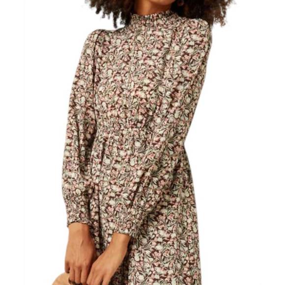 Hayden | Dresses | New Hayden La Ruffle Hem Smocked Neck Puff Sleeve ...